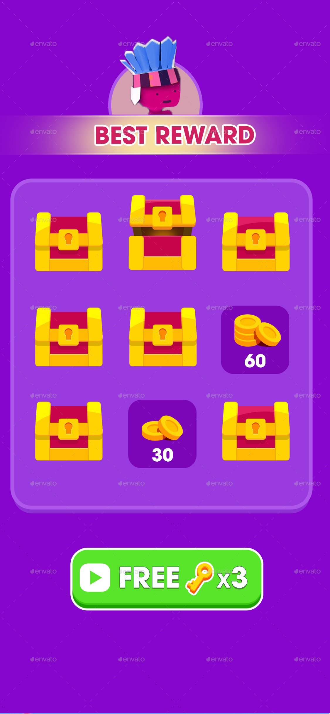 Complete Modern Game UI for Casual and Hyper Casual games, Game Assets